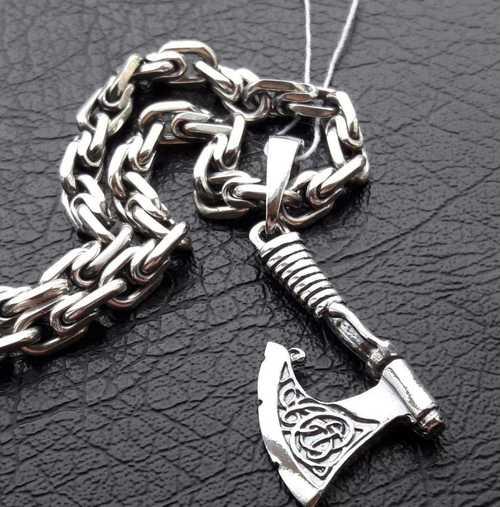 Серебряный оберег 925 пробы«Секира Перуна»