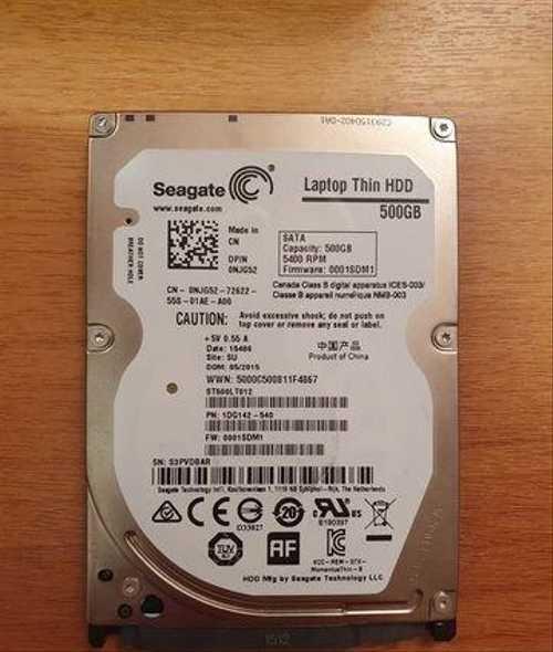 Жесткий диск HDD Seagate 2.5" 500 Gb на запчасти