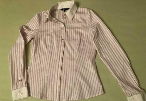 Рубашка-блузка O’stin белая в розов. полоску хлопк