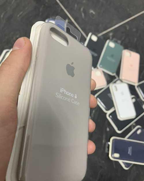 Чехол на iPhone 8 Silicone Case Серый