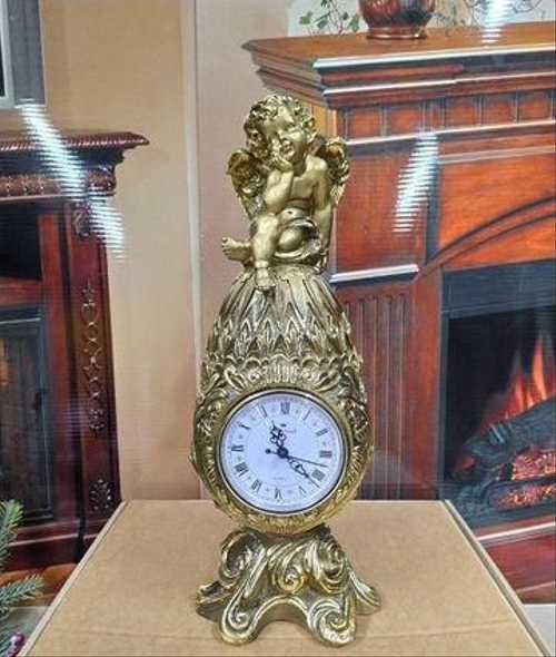 Часы для камина (02050AB) Фаберже с ангелом