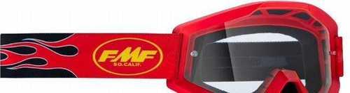FMF Powercore Flame Red мотоочки, прозрачная линза