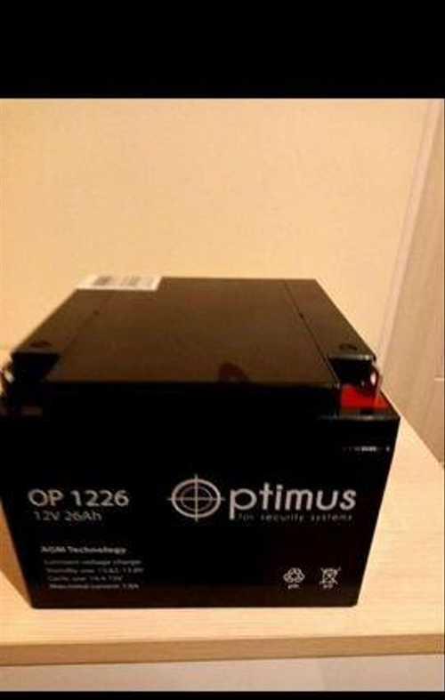 Аккумулятор бытовой Optimus 1226, 12В, 26А/Н