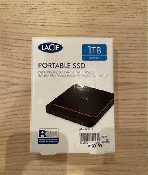 Накопитель Lacie portable SSD 1TB новый