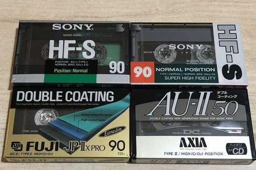Аудиокассеты Sony HF-S 90, Fuji и Axia