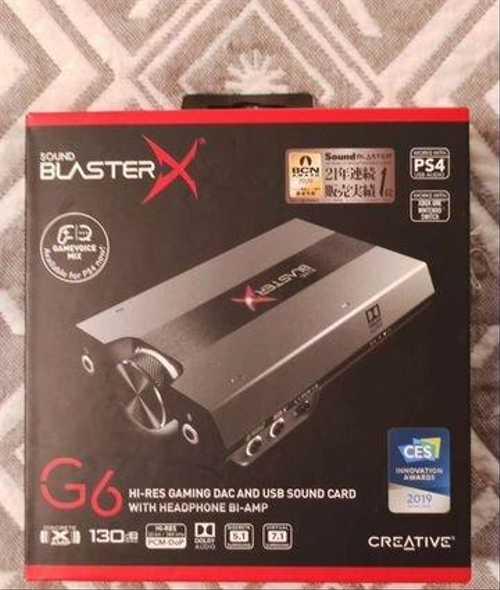 Внешняя звуковая карта creative sound blaster g6