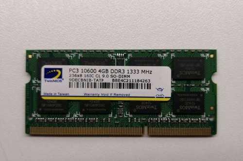 Оперативная память DDR3 4GB 1333MHz
