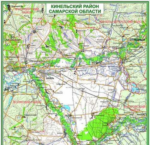 Карта Кинельского района Самарской области и др