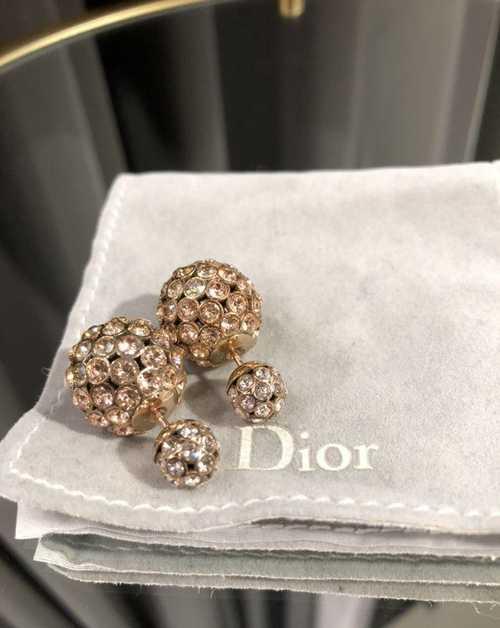 Серьги-пусеты Dior оригинал