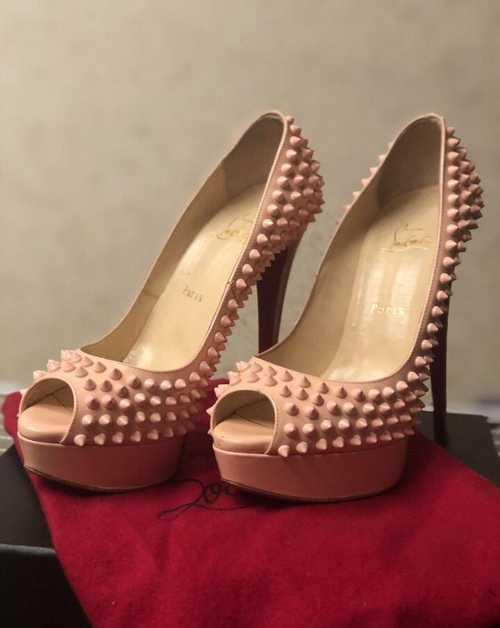 Туфли Christian louboutin lady peep spikes