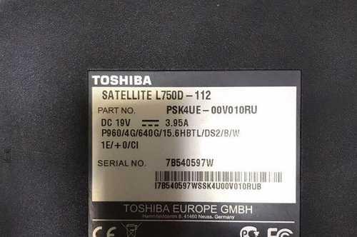Toshiba L750D