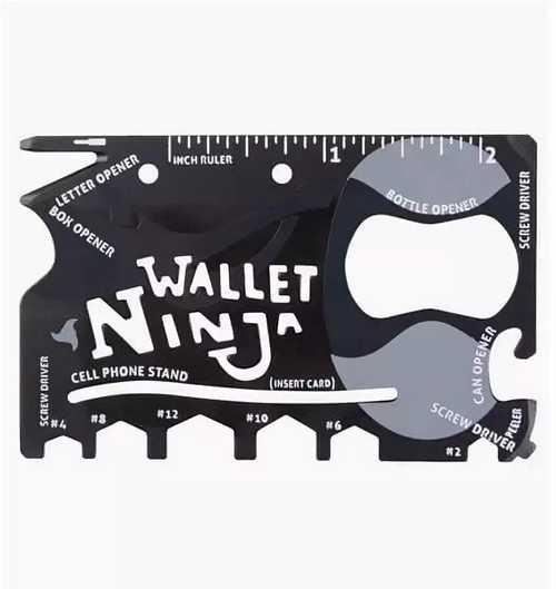 Мультитул кредитка wallet ninja 18 В 1