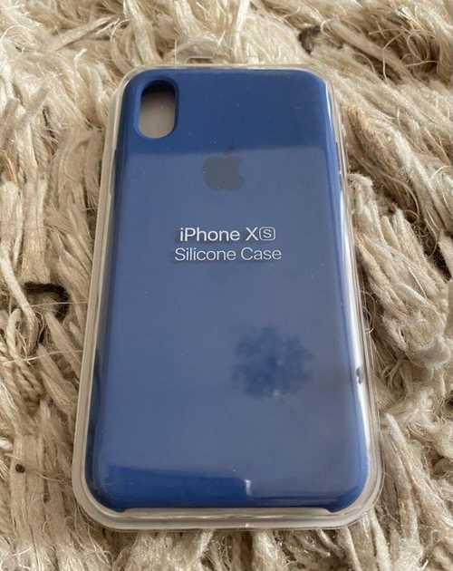 Силиконовый чехол Apple для iPhone X/Xs Синий