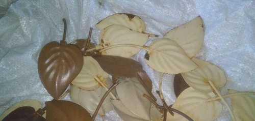 Металлические кованые листья ветки для декора