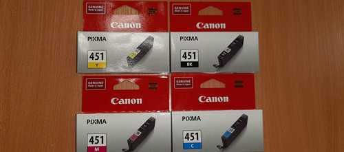 Ориг. картриджи Canon Pixma CLI-451 комплект