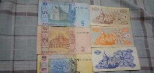 Набор из шести банкнот банка Украины
