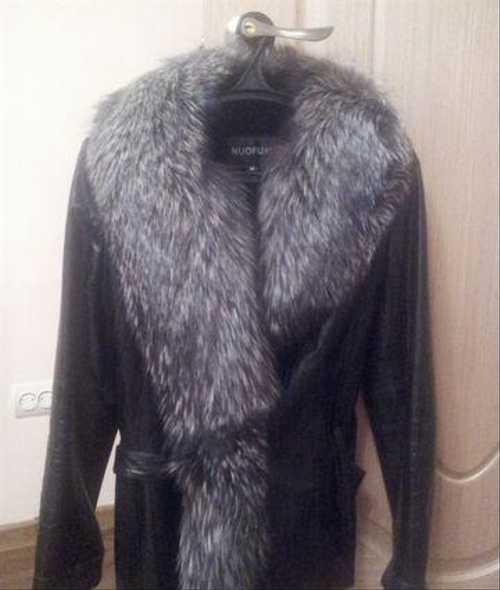 Продам кожаное пальто