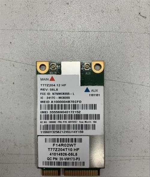 3G modem для ноутбука Lenovo Sierra MC8355