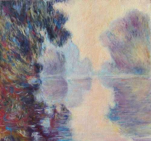 Копия картины К. Моне "Misty Morning on the Seine"