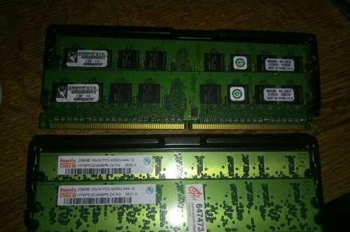 Оперативная память ddr2(2х512 + 2х256)