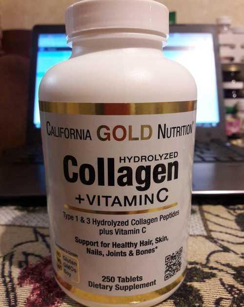 Коллаген Hydrolyzed Collagen Peptides + Vitamin C