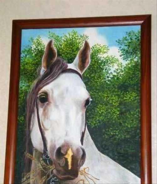 Картина головы лошади Е. Самарская