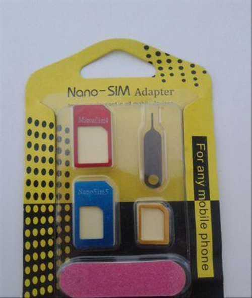 Адаптер 3 в 1 nanoSIM/microSIM/SIM