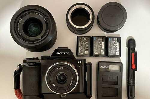 Sony A7 kit 28-70, sel 16 f2.8 + допы