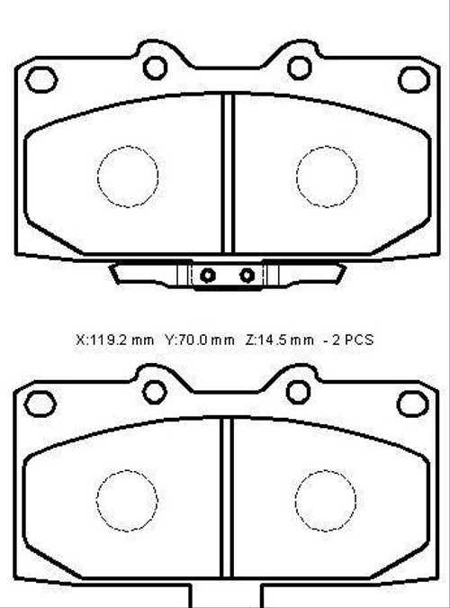 Колодки передние 4pot Subaru/Nissan