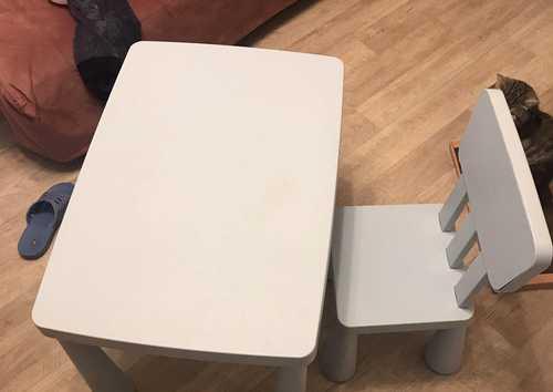 Детский стол и стул IKEA mammut