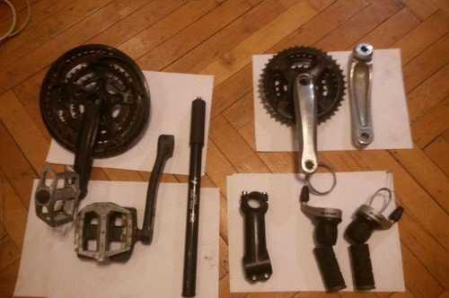 Шатуны shimano dual sis, sram манетки, mongoose