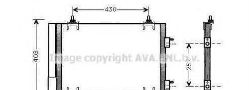 Ava cna5230dрадиатор кондиционера/ citroen c4 peug