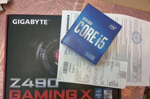 Связка Gigabyte Z490 GamingX + Intel Core I5-10400