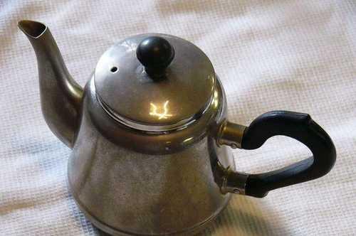 Самоварный заварочный чайник из мельхиора СССР