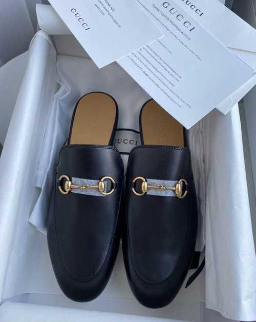 Мюли Gucci Princetown leather slipper