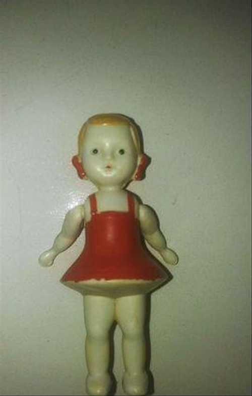 Кукла, куклёнок 6 см колкий пластик СССР