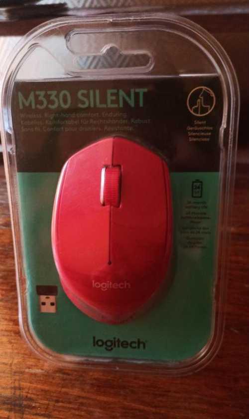 Мышь Logitech M330 silent plus Red