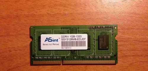 Модуль памяти ASint DDR3 1Gb для ноутбука