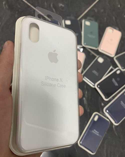 Чехол на iPhone X Silicone Case White
