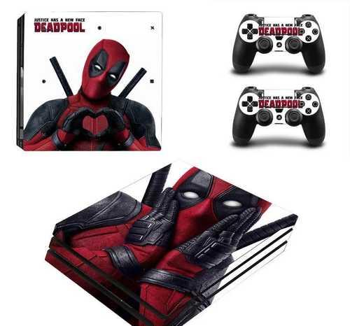 Наклейка Deadpool для PS4