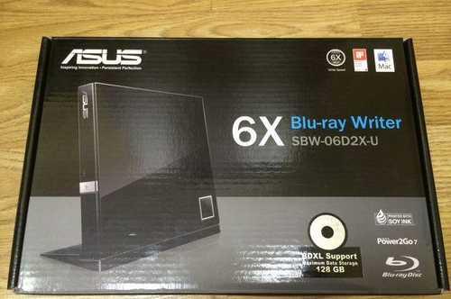 Оптический привод ASUS SBW-06d2x-u Black Box. SBW-06d2x-u. ASUS внешний дисковод серебристо черный корпус двойной.