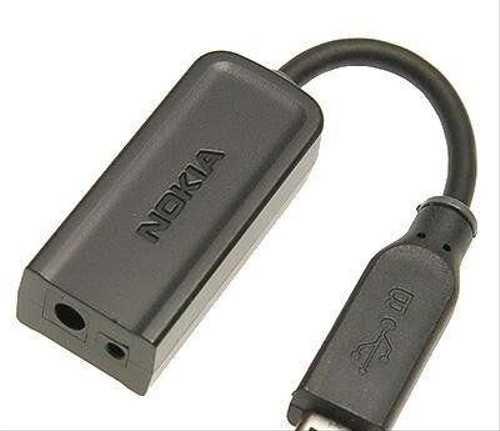 Кабель Nokia CA-146C micro USB -3.5 mm jack черный