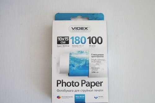 Фотобумага Videx 10х15 см 100 листов