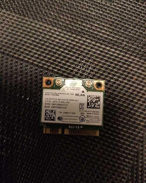 Wi-Fi модуль Intel 7260 Mini PCI-E 2.4G/5Ghz