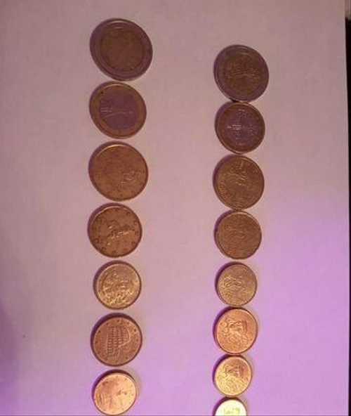 Набор монет Европы (Франция Италия)