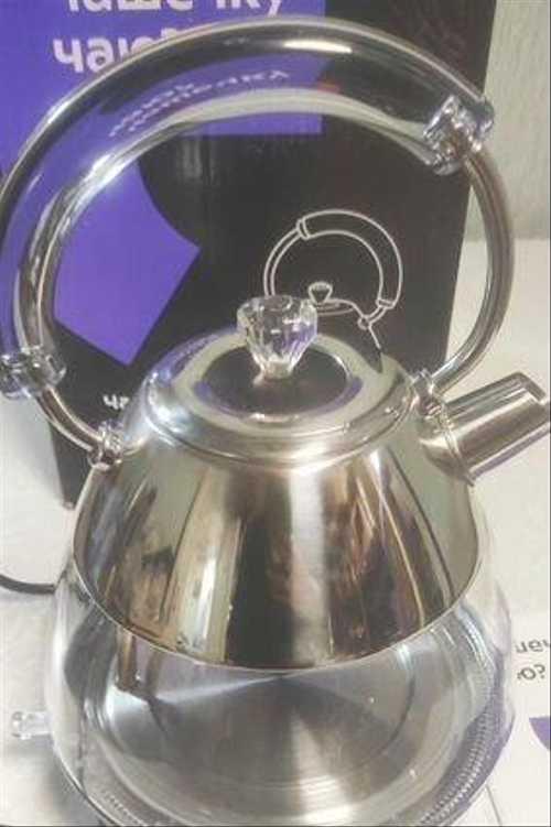 Электрический чайник Kitfort кт-678, серебристый