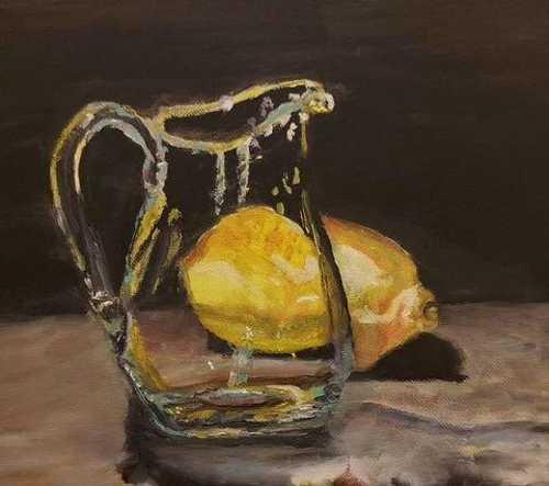 Картина "Графин с лимоном"
