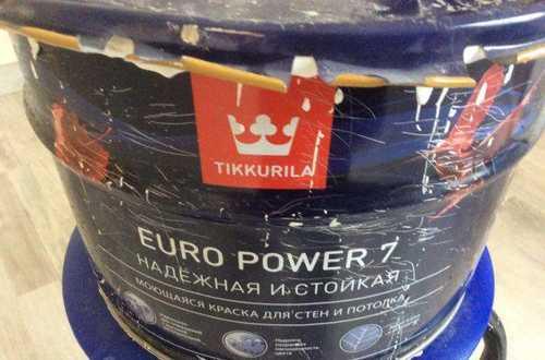 Краска Tikkurila белая для потолка и обои