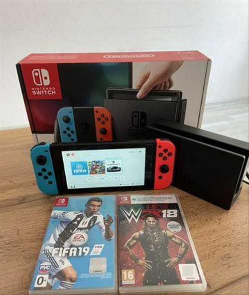 Nintendo switch +3 игры