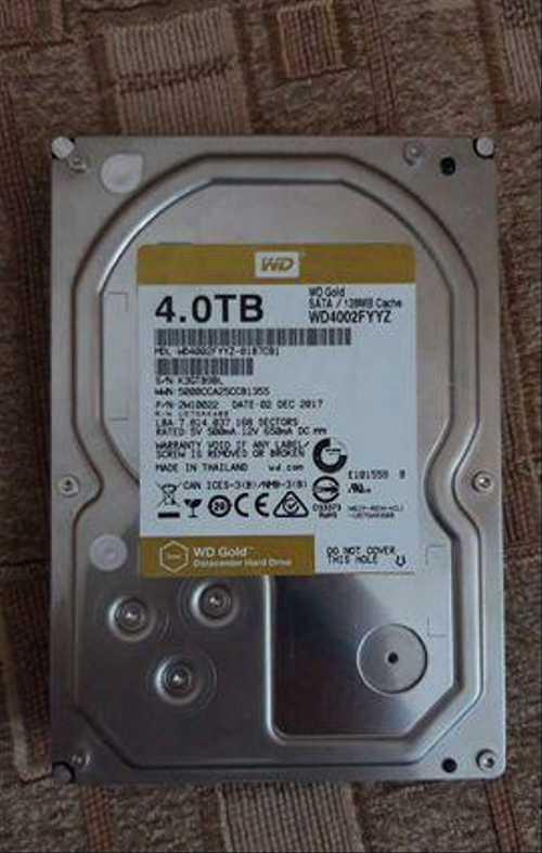 Жесткий диск WD Gold 4TB (WD4002fyyz)
